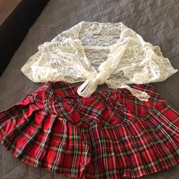 Intimates & Sleepwear | Red Plaid School Girl Outfit | Poshmark